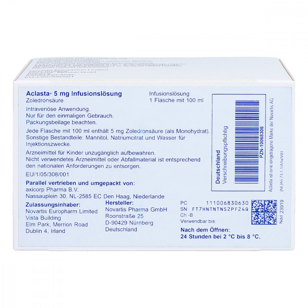 Aclasta 5 mg Infusionslösung 100 ml günstig bei apo.com