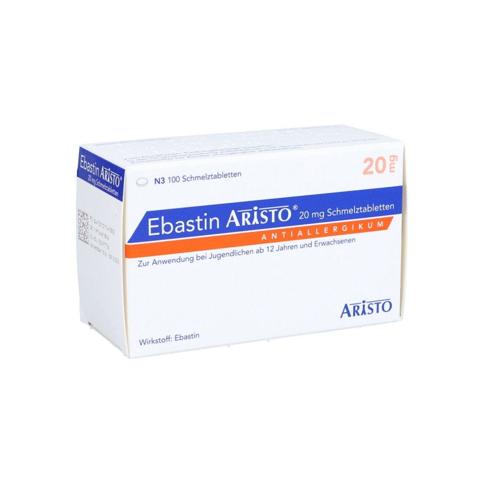 Ebastin Aristo 20 mg Schmelztabletten 100 stk