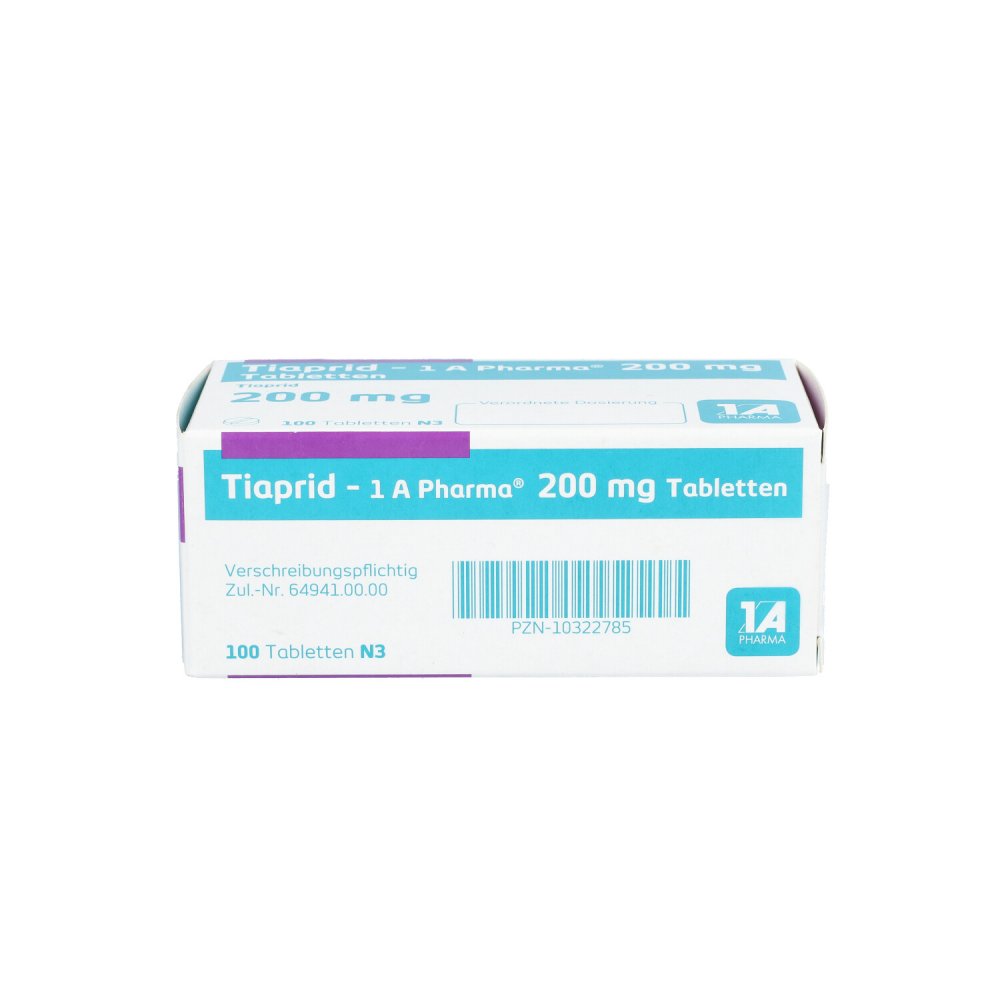 Tiaprid 1a Pharma 200 mg Tabletten 100 stk günstig bei apo.com