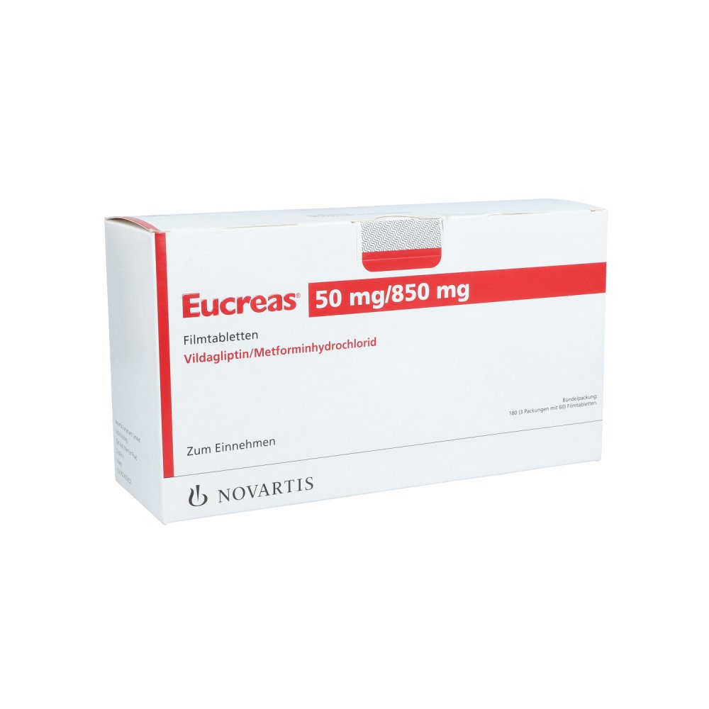 Eucreas 50 mg/850 mg Filmtabletten 180 stk günstig bei apo.com
