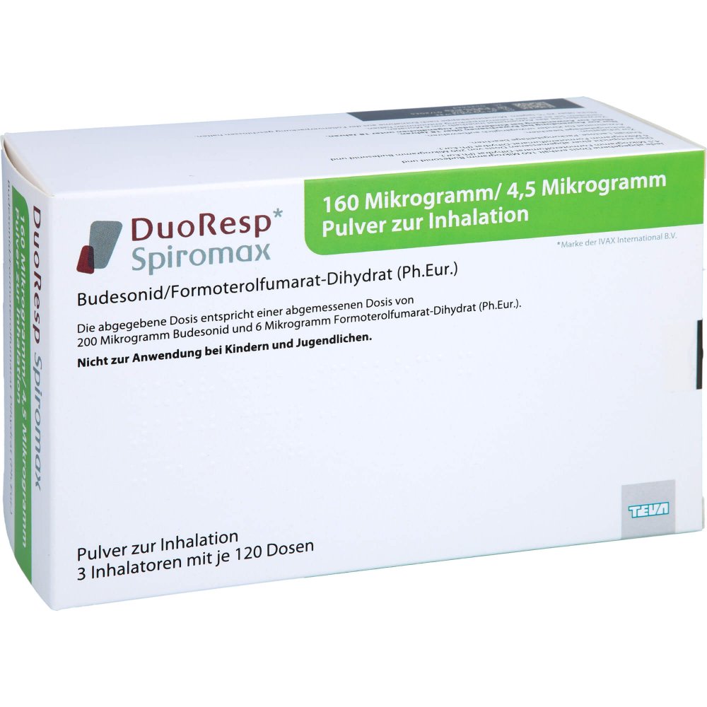 DuoResp Spiromax 160 Mikrogramm/4,5 Mikrogramm/Dosis 3 stk