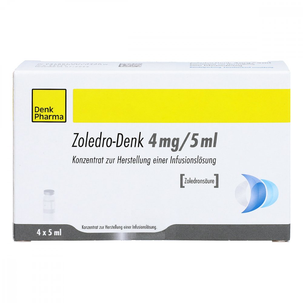Zoledro-denk 4 mg/5 ml Konz.z.herst.e.inf.-lsg. 4X5 ml