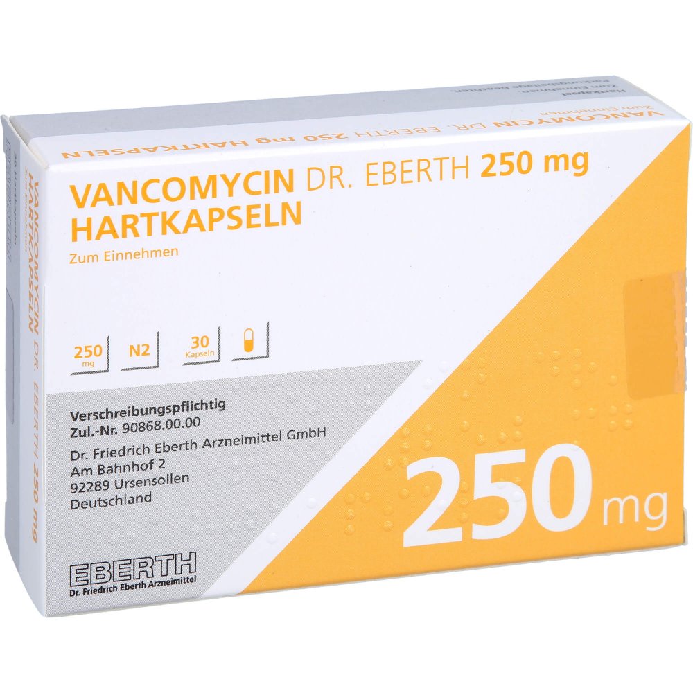 Vancomycin Doktor eberth 250 mg Hartkapseln 30 stk