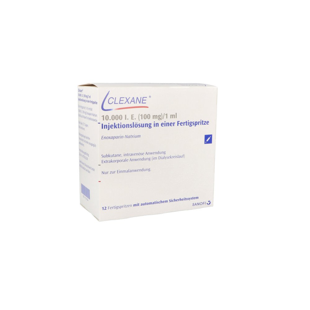 Clexane 100mg Injektionslösung 1ml mit Sicherheits-System 12 stk