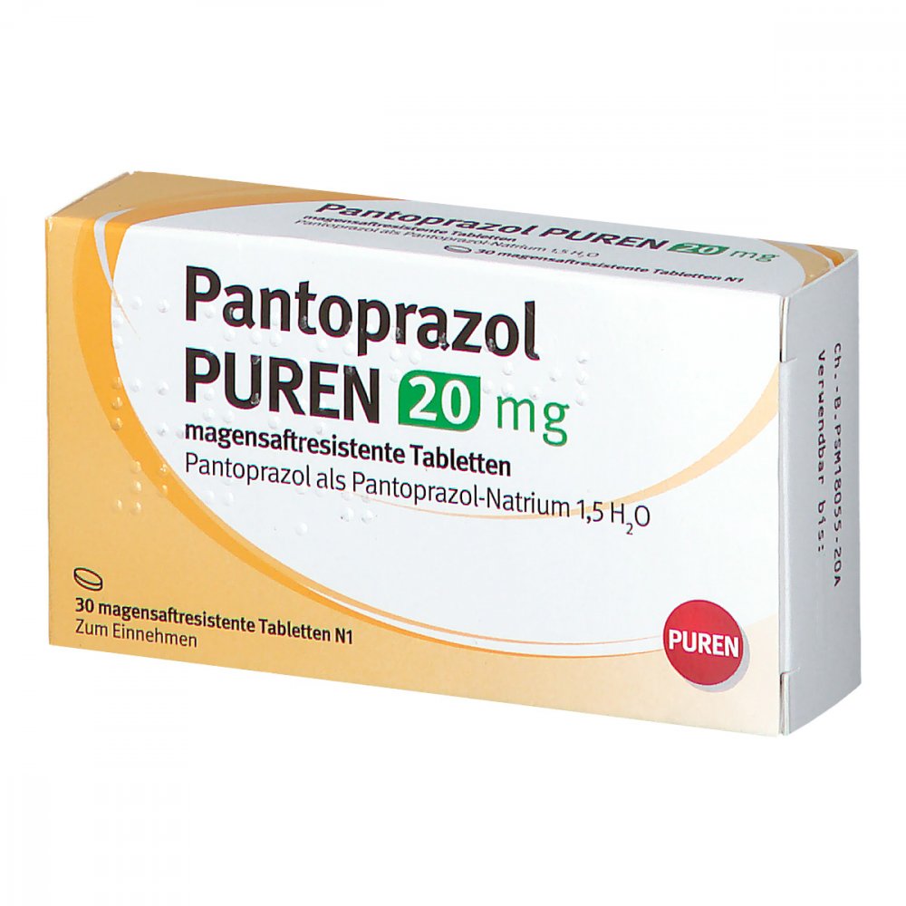 Pantoprazol Puren 20 mg magensaftresistent Tabletten 30 stk