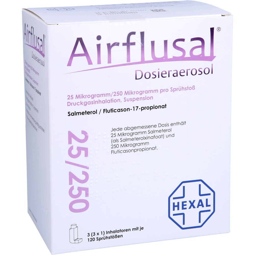 Airflusal Dosieraer.25 [my]g/250 [my]g/sprühst.3x1 3 stk
