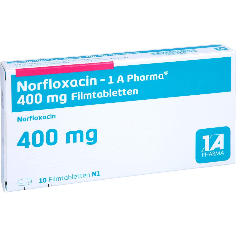 Norfloxacin-1a Pharma 400 mg Filmtabletten 10 stk