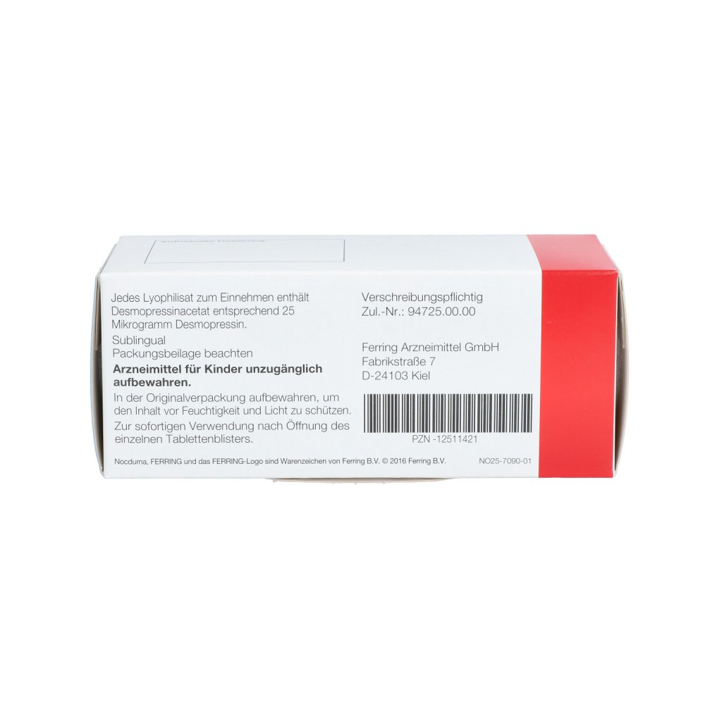 Nocdurna 25 Mikrogramm Lyophilisat zum Einnehmen 90 stk