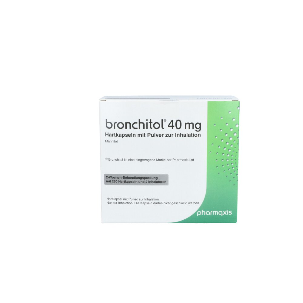 Bronchitol 40 mg Hartkapseln & 2 Inhalatoren 280 stk