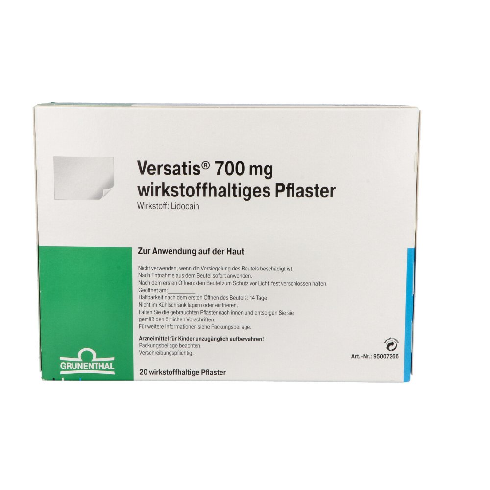 Versatis 700 mg wirkstoffhaltiges Pflaster 20 stk