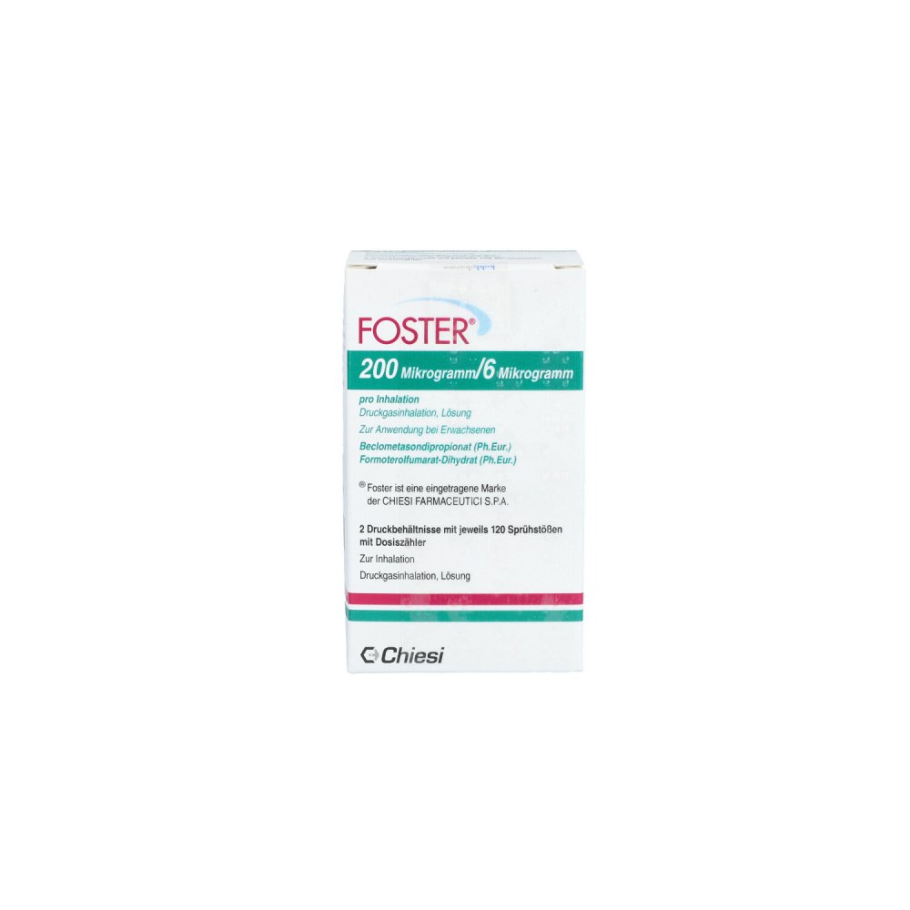 Foster 200/6 [my]g 120 Hub Dosieraerosol 2 stk