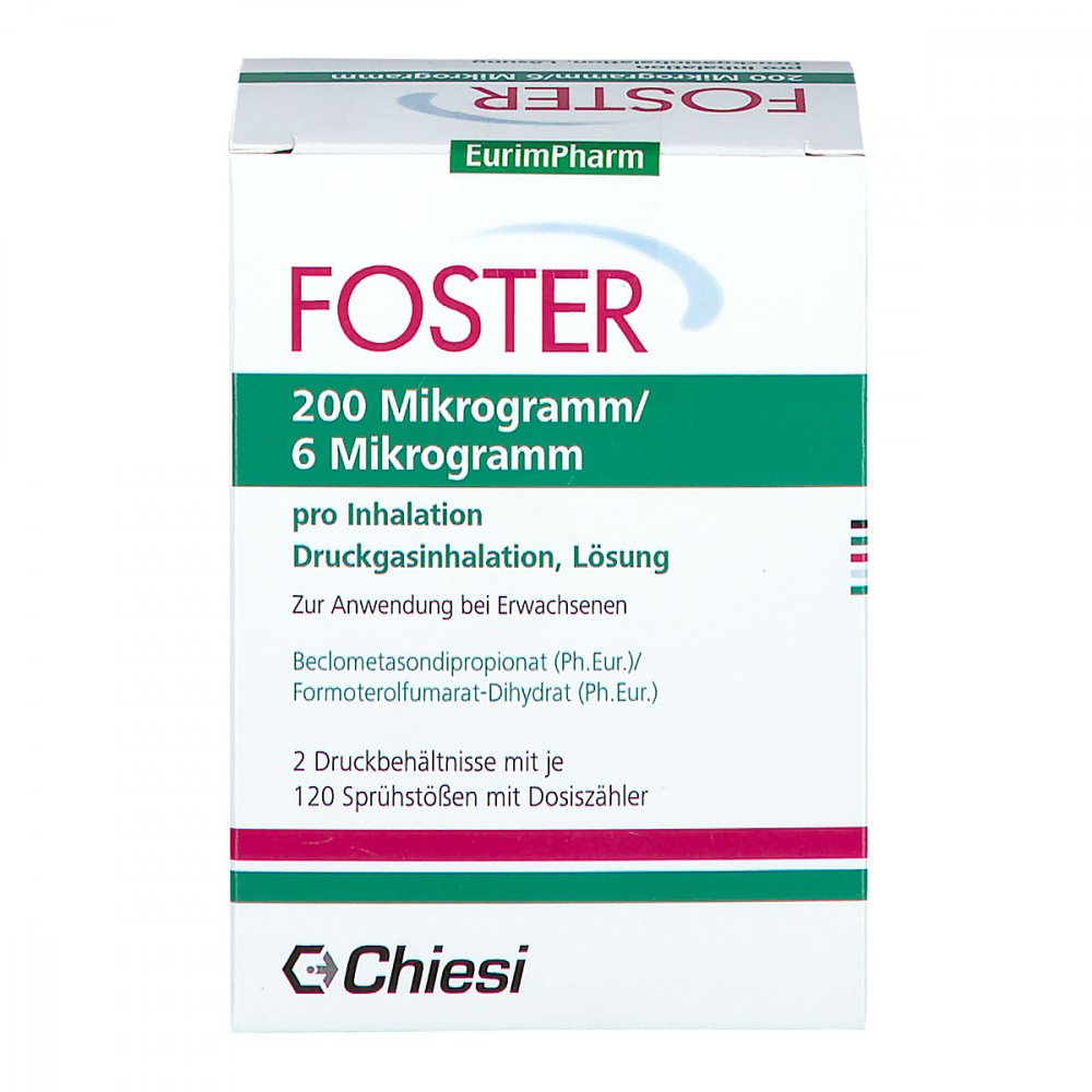 Foster 200/6 [my]g 120 Hub Dosieraerosol 2 stk