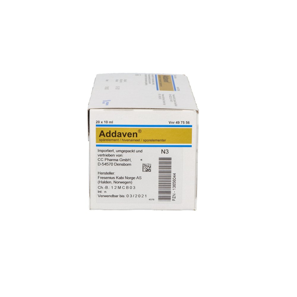Addaven Konzentrat zur, zum Herst.e.Infusionslösung 20X10 ml
