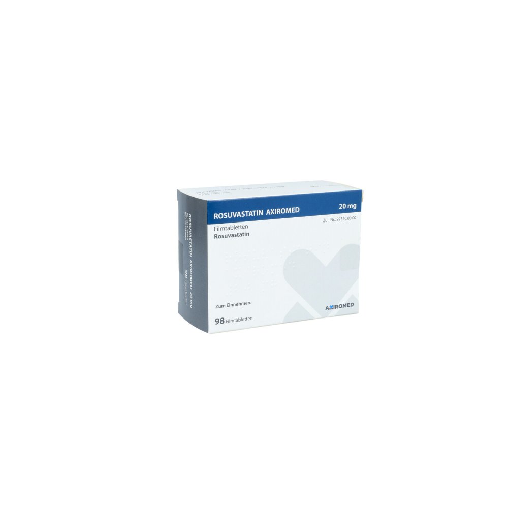 Rosuvastatin Axiromed 20 mg Filmtabletten 98 stk