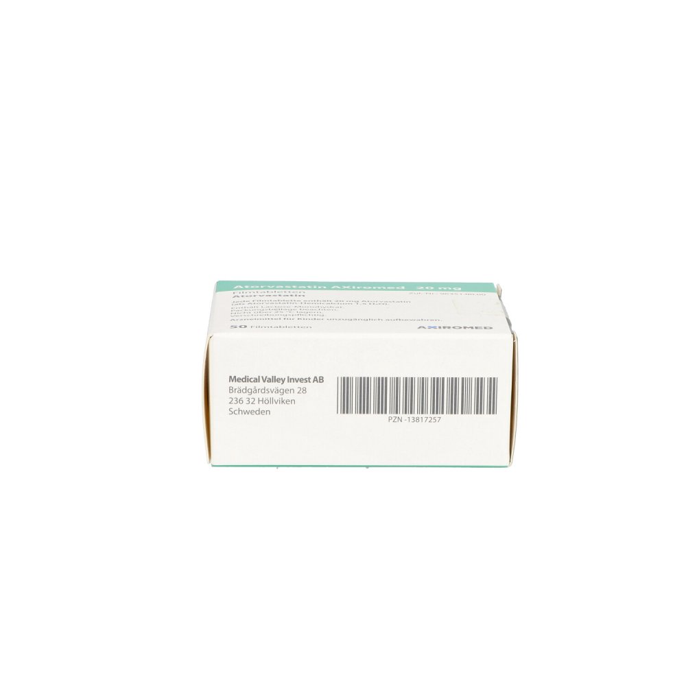 Atorvastatin Axiromed 20 mg Filmtabletten 50 stk