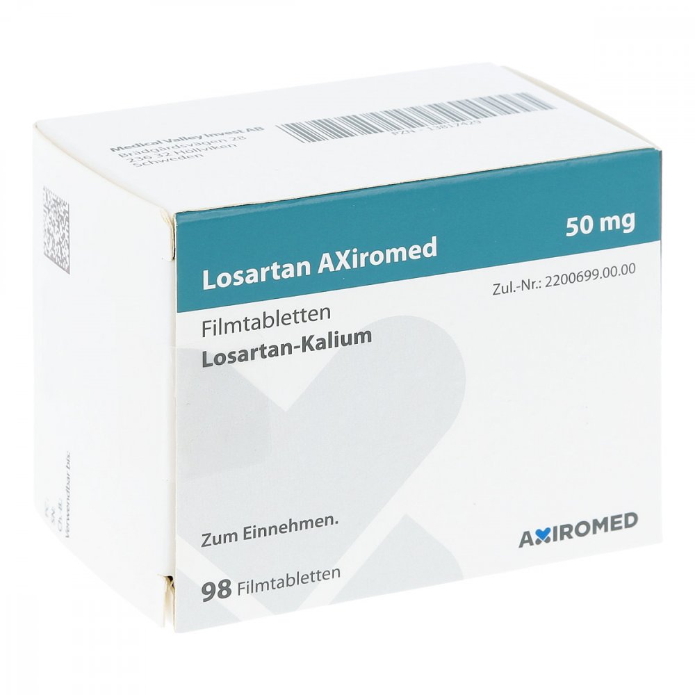 Losartan Axiromed 50 mg Filmtabletten 98 stk