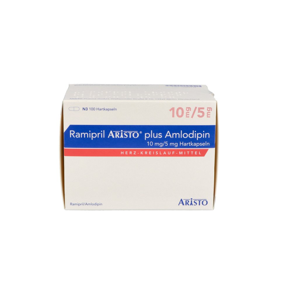Ramipril Aristo plus Amlodipin 10 mg/5 mg Hartkps 100 stk