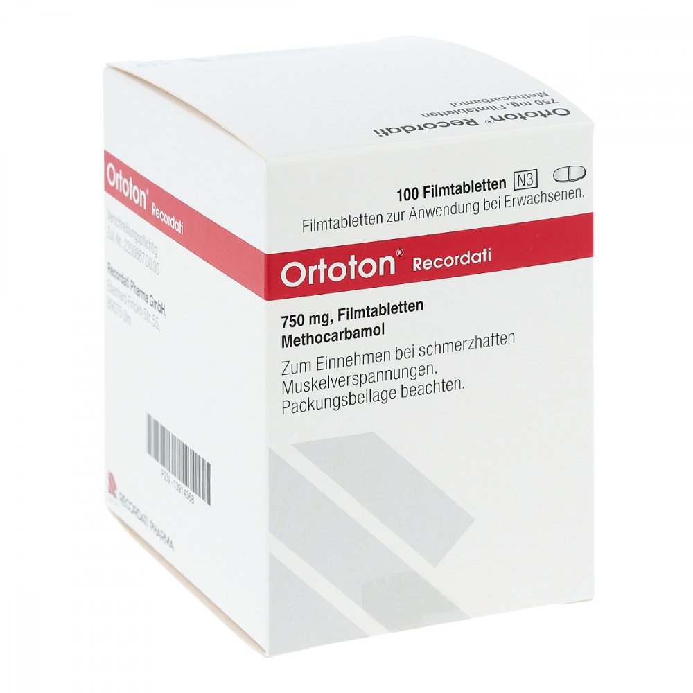 Ortoton Recordati 750 mg Filmtabletten 100 stk