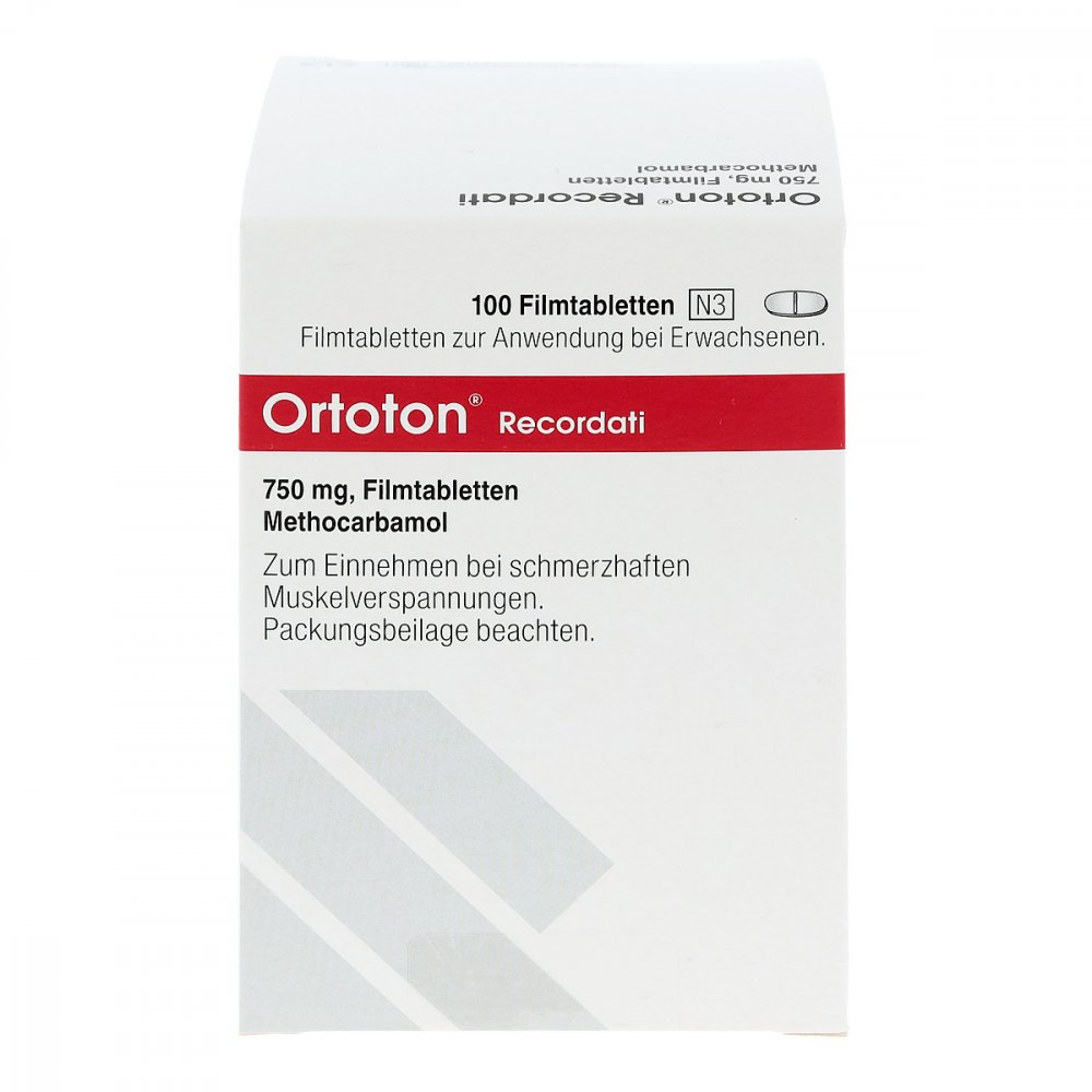 Ortoton Recordati 750 mg Filmtabletten 100 stk
