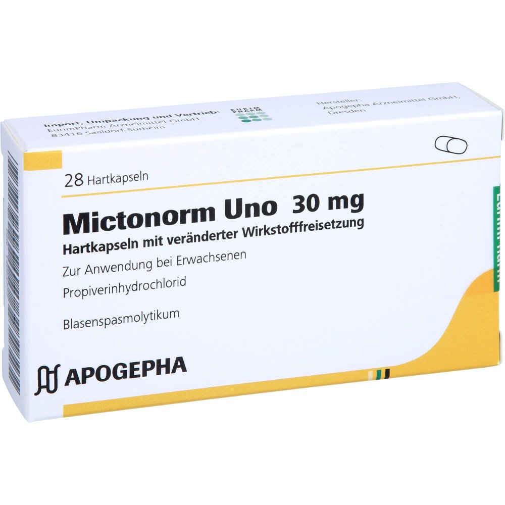 Mictonorm Uno 30 mg Hartk.m.veränd.wirkst.-frs. 28 stk