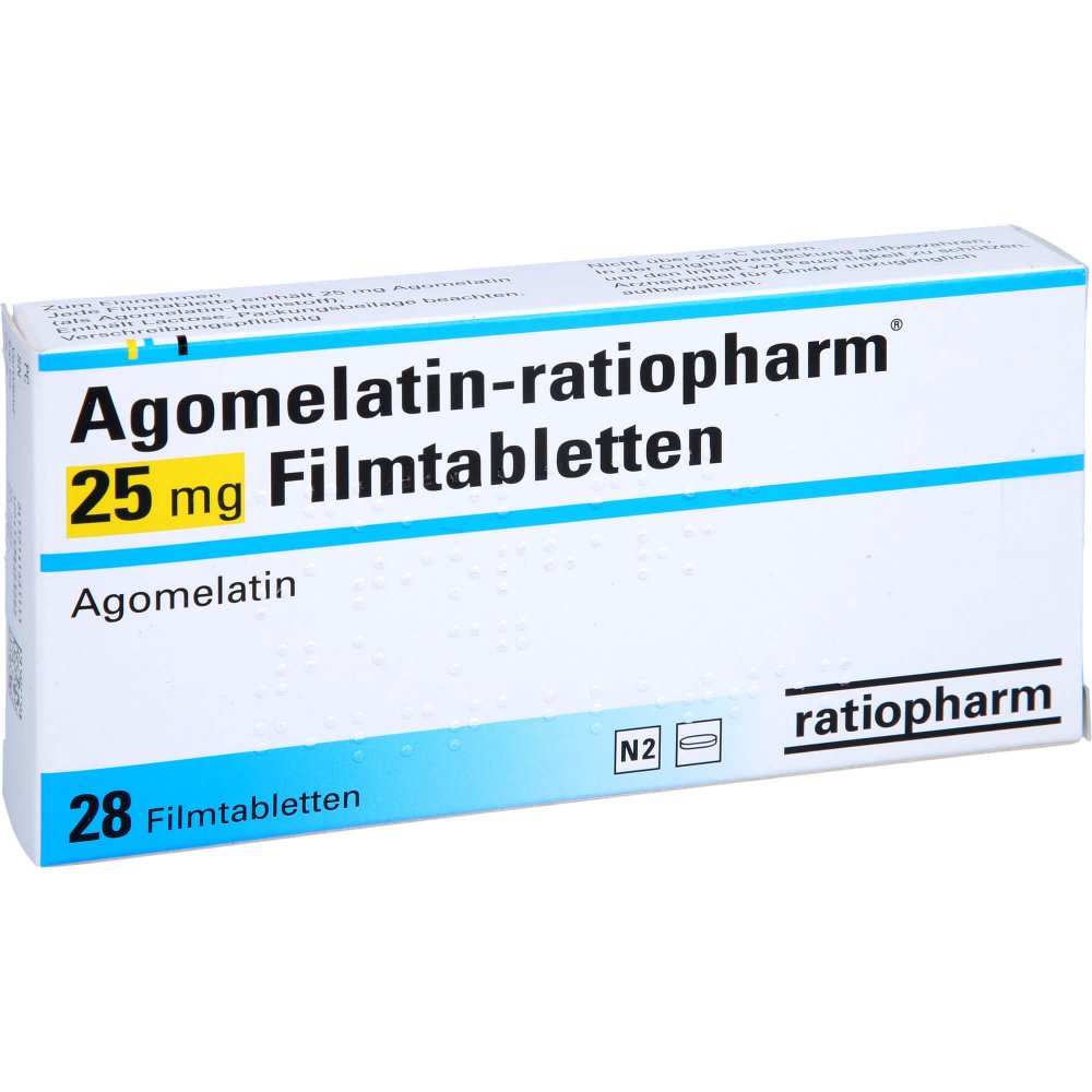 Agomelatin-ratiopharm 25 mg Filmtabletten 28 stk