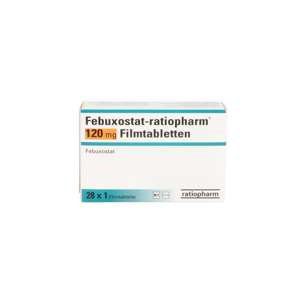 Febuxostat-ratiopharm 120 mg Filmtabletten 28 stk