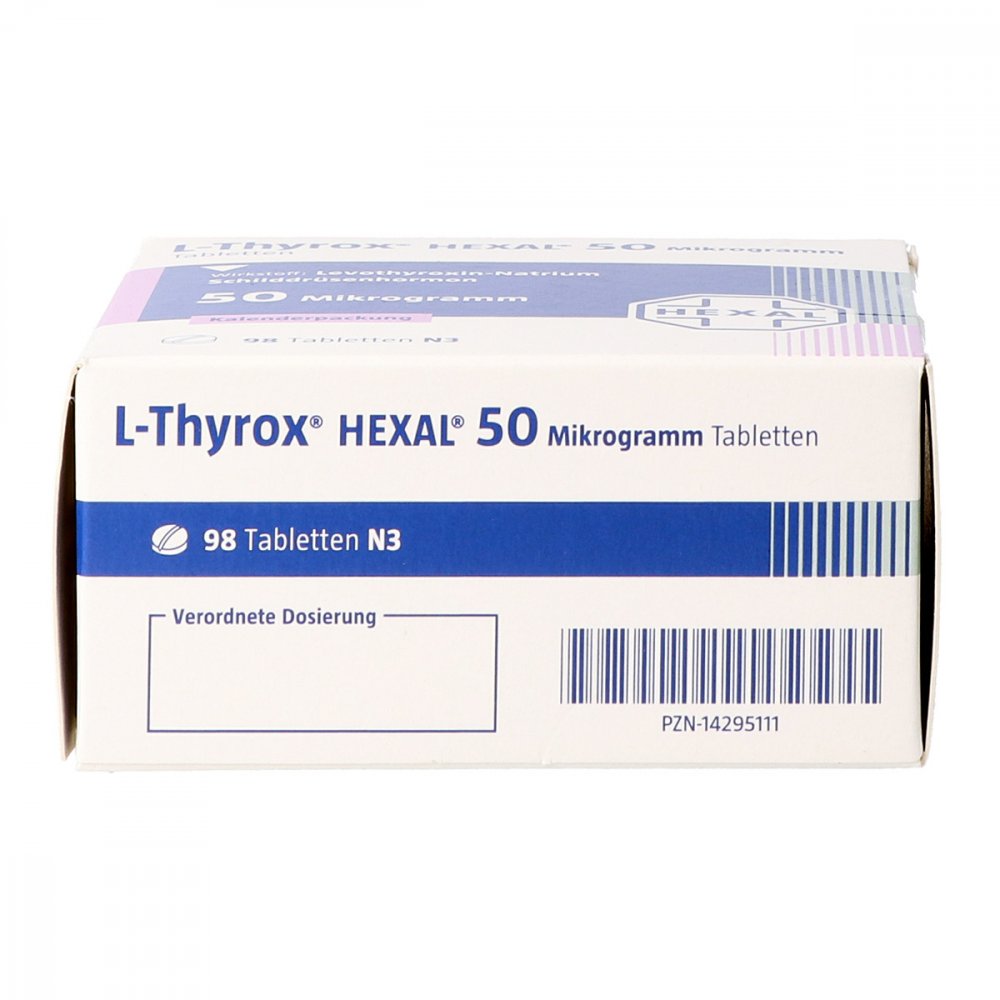 L-thyrox Hexal 50 Mikrogramm Tabletten i.kalenderpack. 98 stk