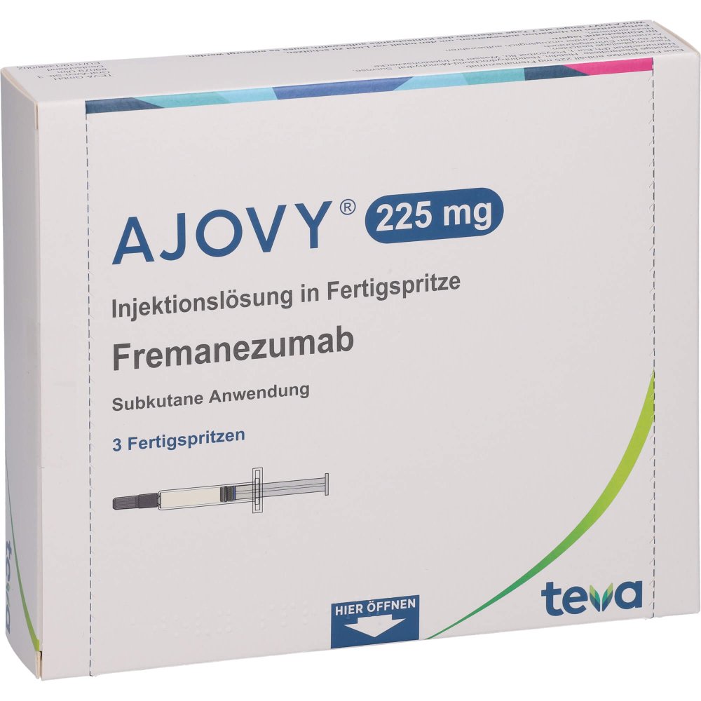 Ajovy 225 mg Injektionslösung in Fertigspritze 3 stk