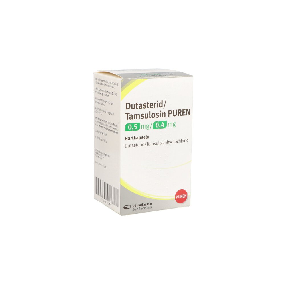 Dutasterid/tamsulosin Puren 0,5 mg/0,4 mg Hartkps. 90 stk