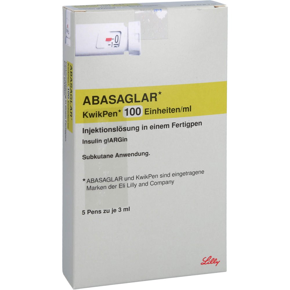 ABASAGLAR 100 Einheiten/ml Injektionslösung KwikPen 3ml 5X3 ml