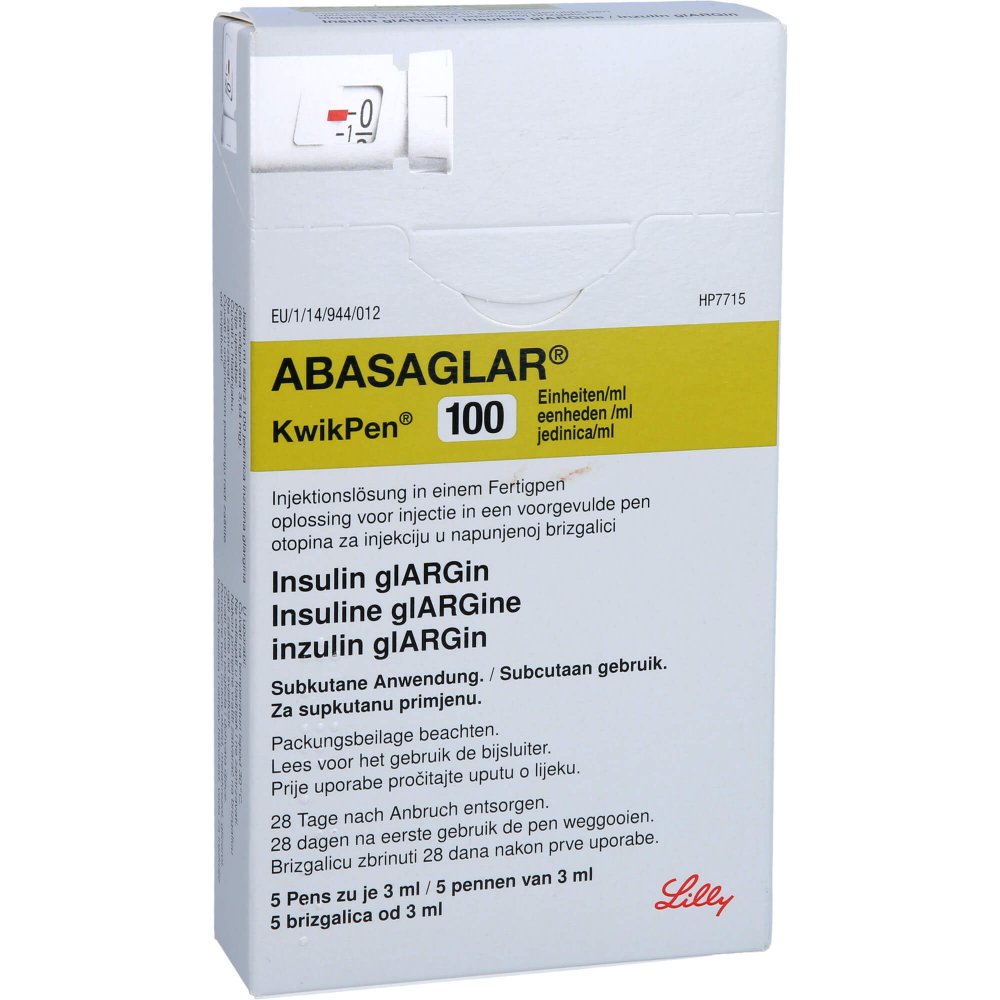 ABASAGLAR 100 Einheiten/ml Injektionslösung KwikPen 3ml 5X3 ml