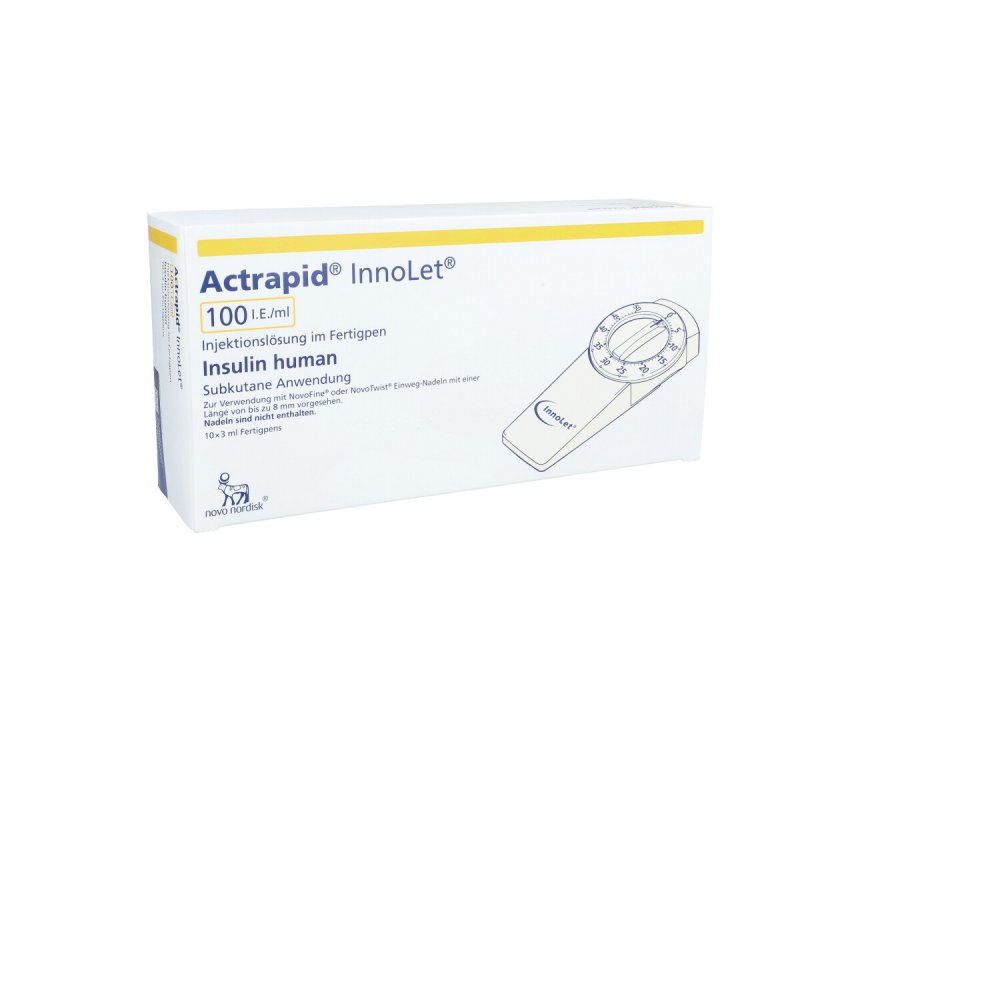Actrapid InnoLet 100 Internationale Einheiten pro Milliliter Fertigpen ...