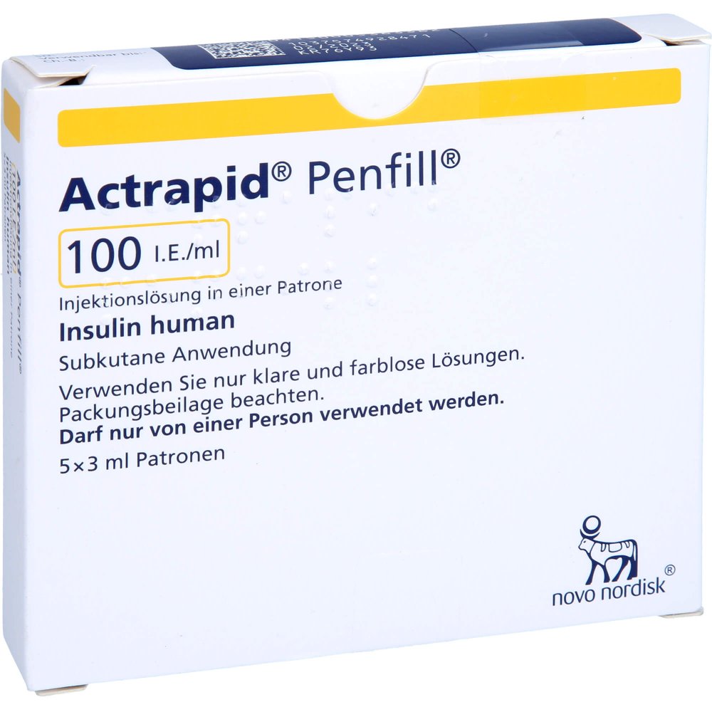 Actrapid Penfill 100 Internationale Einheiten pro Milliliter 5X3 ml