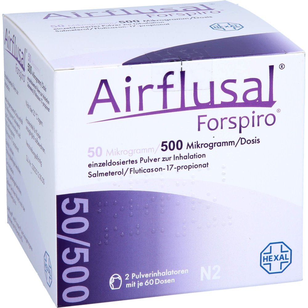 Airflusal Forspiro 50/500 [my]g/dosis 60 Hub Inh.- 2 stk
