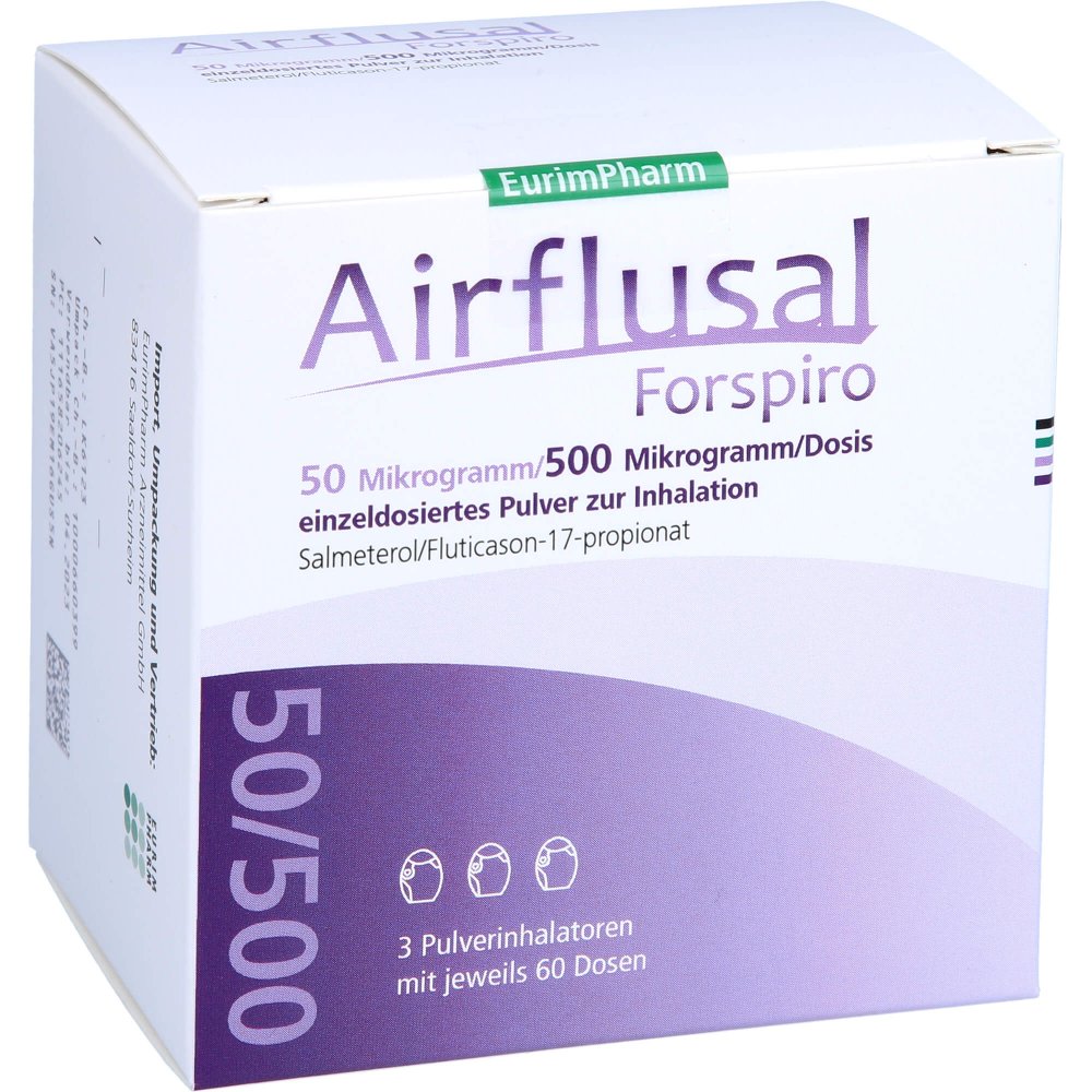Airflusal Forspiro 50/500 [my]g/dosis 60 Hub Inh.- 3 stk