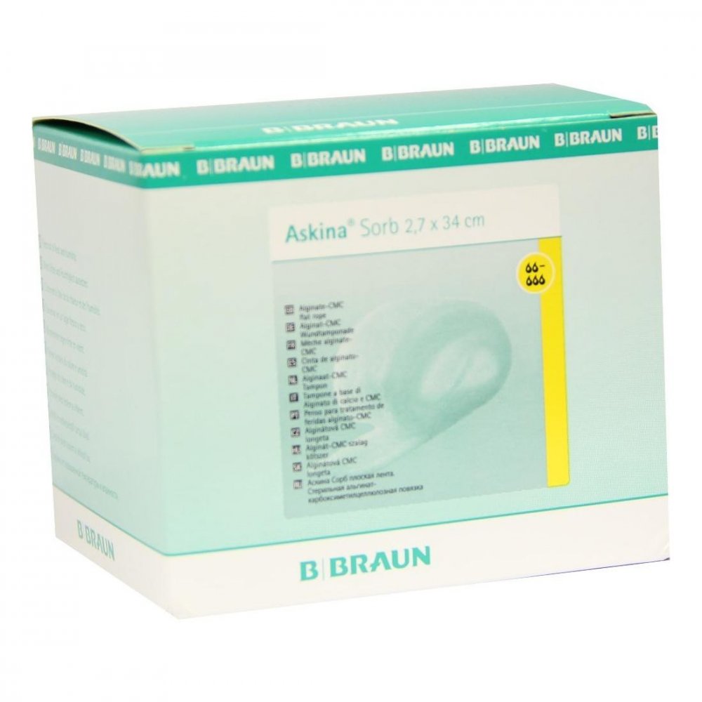 Askina Sorb Alginat Cmc Wundtamp.2,7x34cm sterilisatus 3 stk