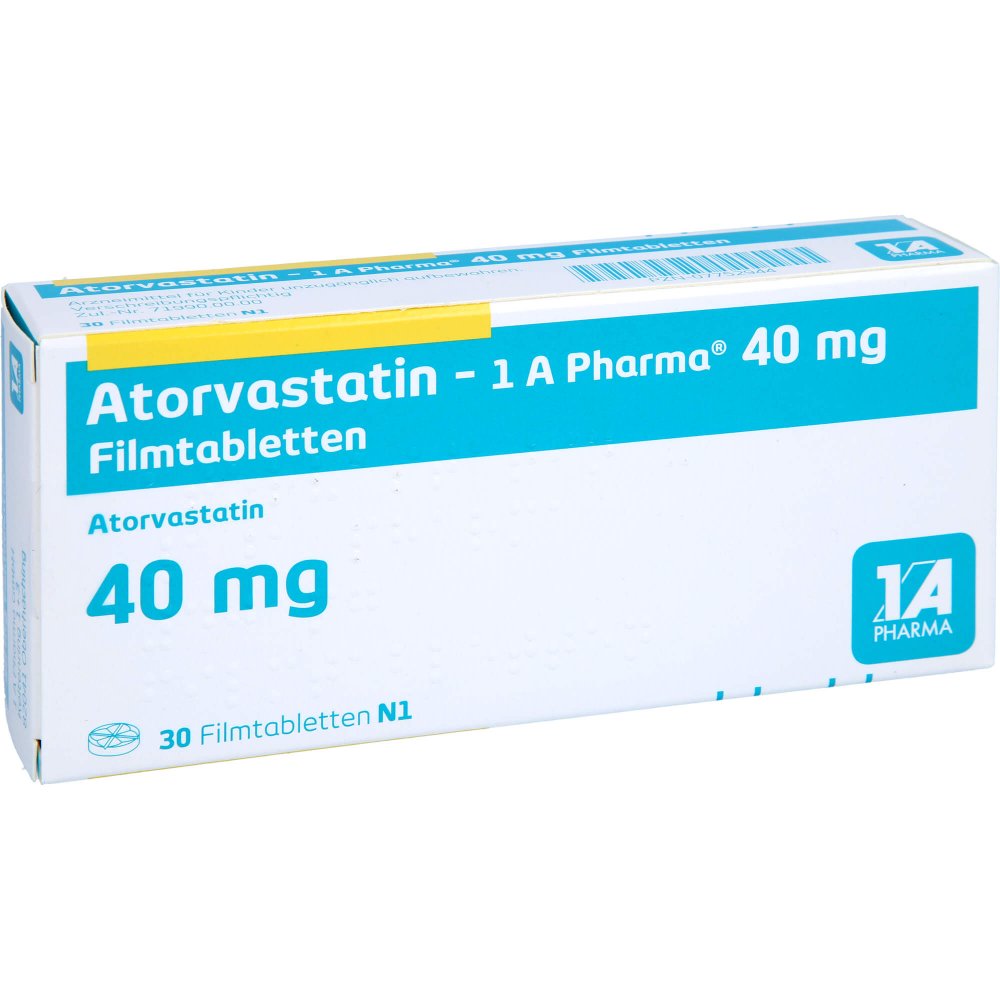 Atorvastatin-1A Pharma 40mg 30 stk online kaufen