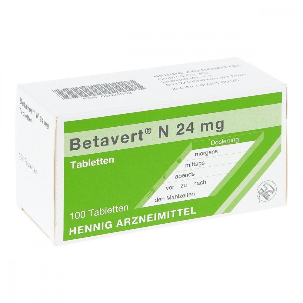 Betavert N 24 mg Tabletten 100 stk online kaufen