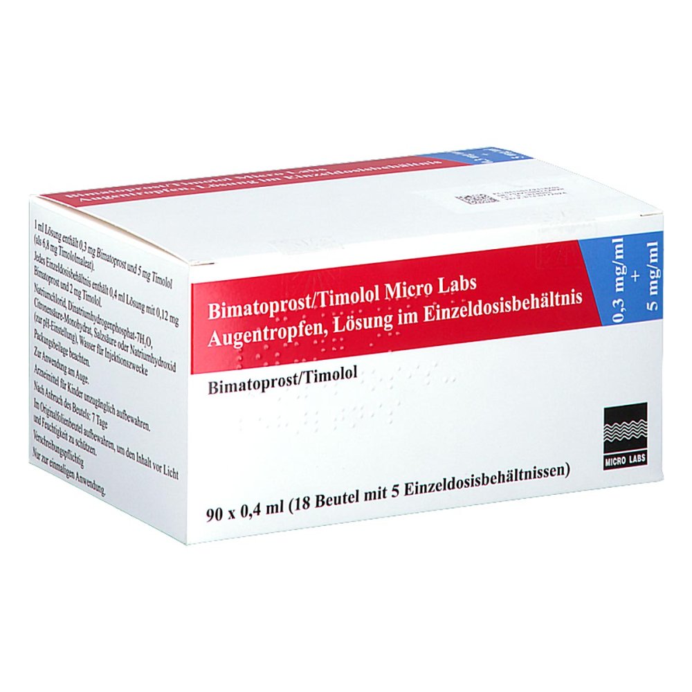 Bimatoprost/timolol Micro Labs 0,3+5 Mg/ml Atr Edb 90X0.4 ml