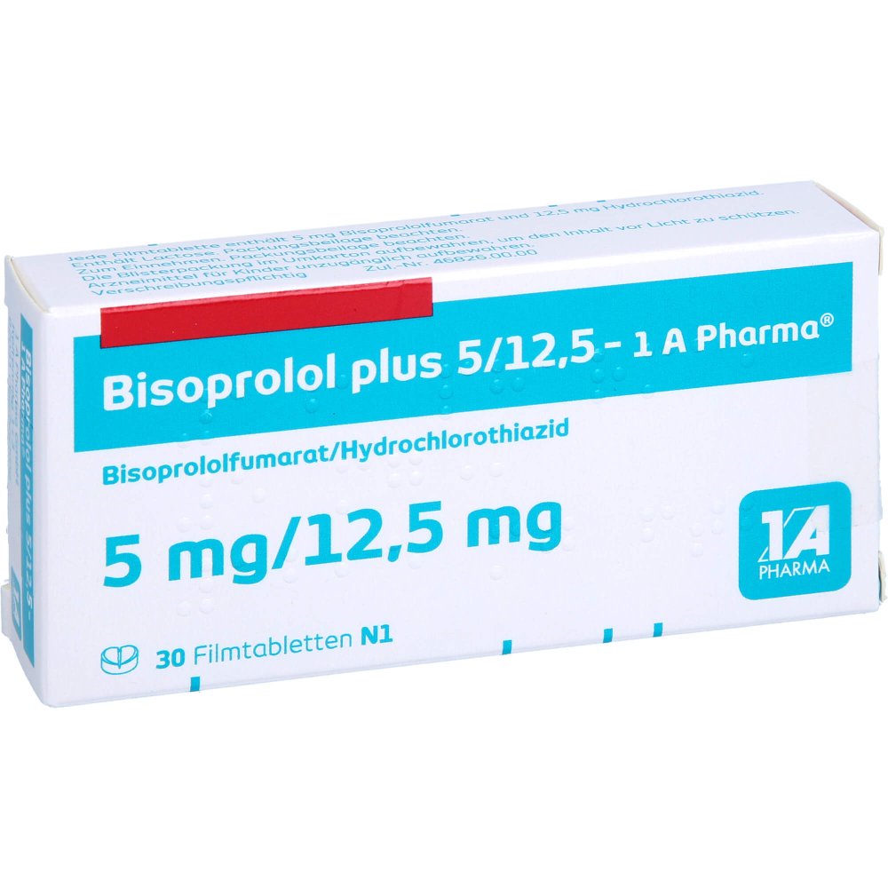 Bisoprolol plus 5/12,5-1A Pharma 30 stk online kaufen