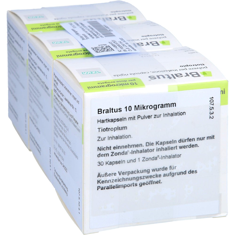 Braltus 10 [my]g + 3 Zonda-inhalat.hartk.m.plv.z.i 90 stk