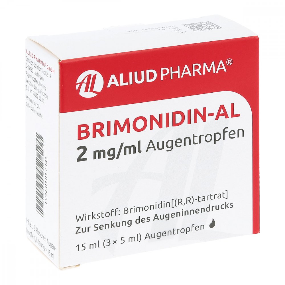Brimonidin-al 2 mg/ml Augentropfen 3X5 ml online kaufen