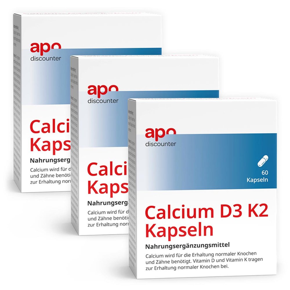 Calcium D3 K2 Kapseln von apodiscounter 3x60 stk