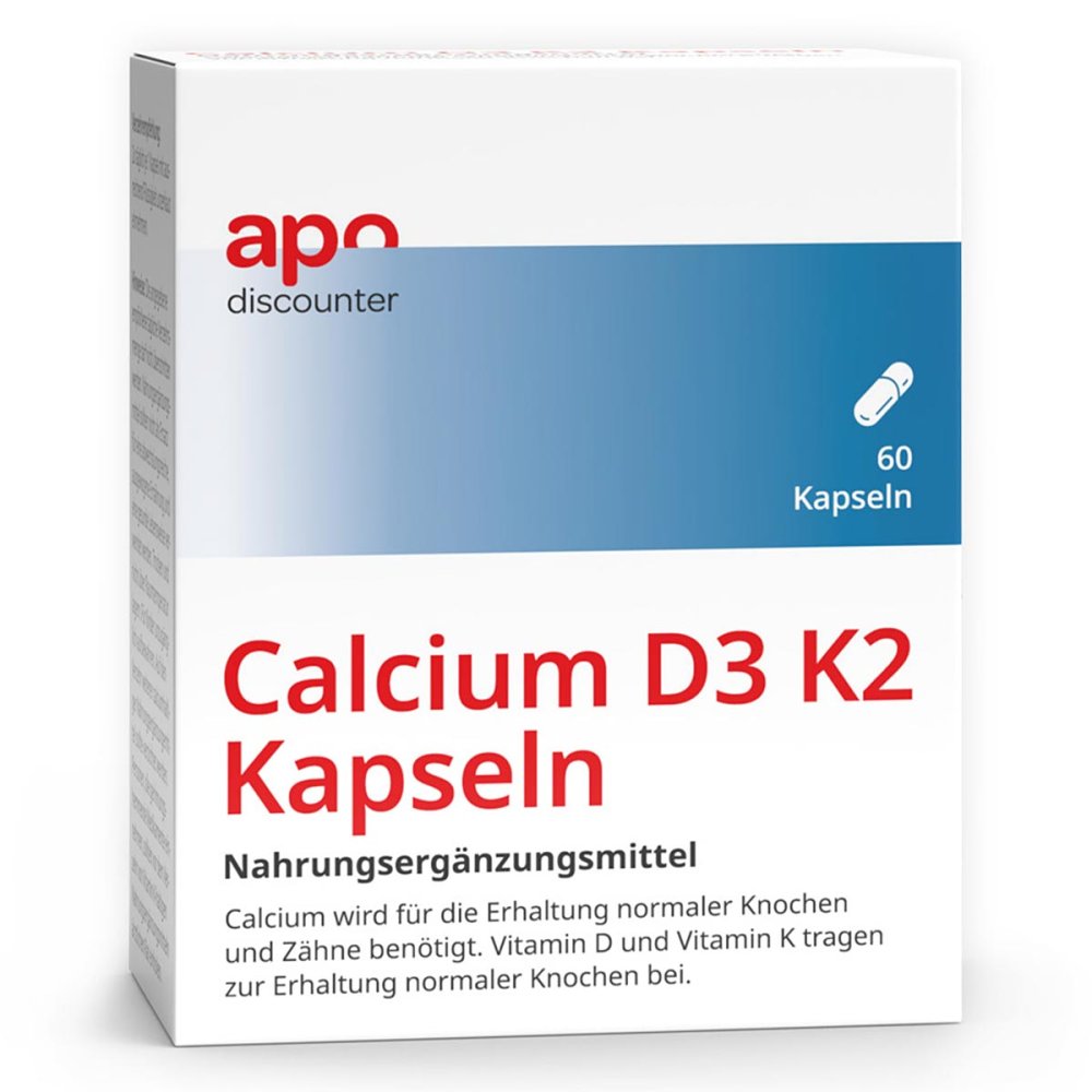 Calcium D3 K2 Kapseln von apodiscounter 60 stk