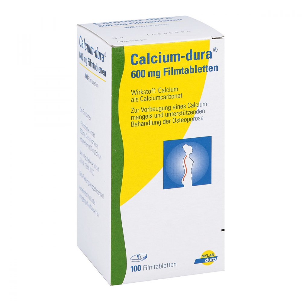 Calcium-dura 600mg 100 stk online kaufen günstig bei apo.com