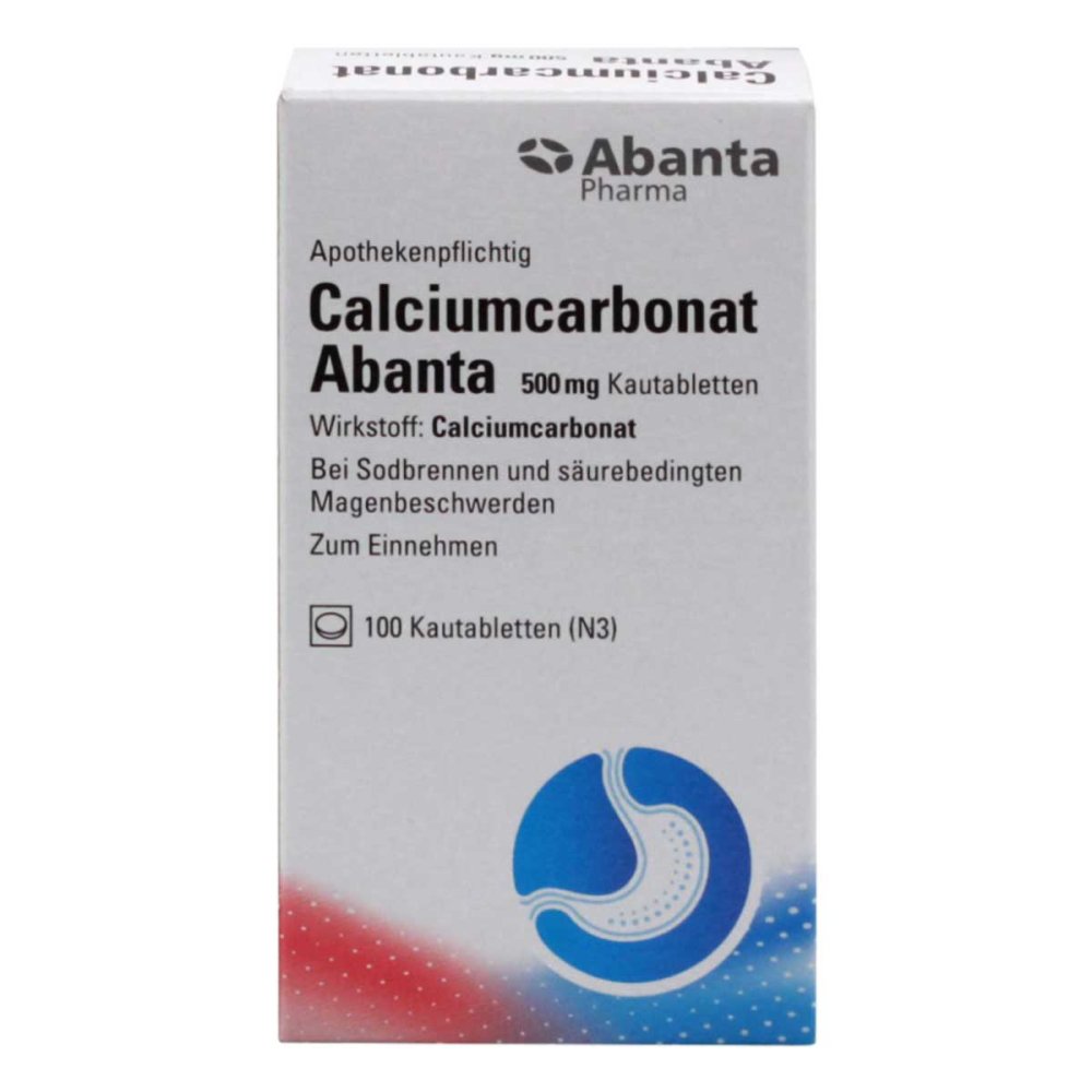 Calciumcarbonat Abanta 500 mg Kautabletten 100 stk