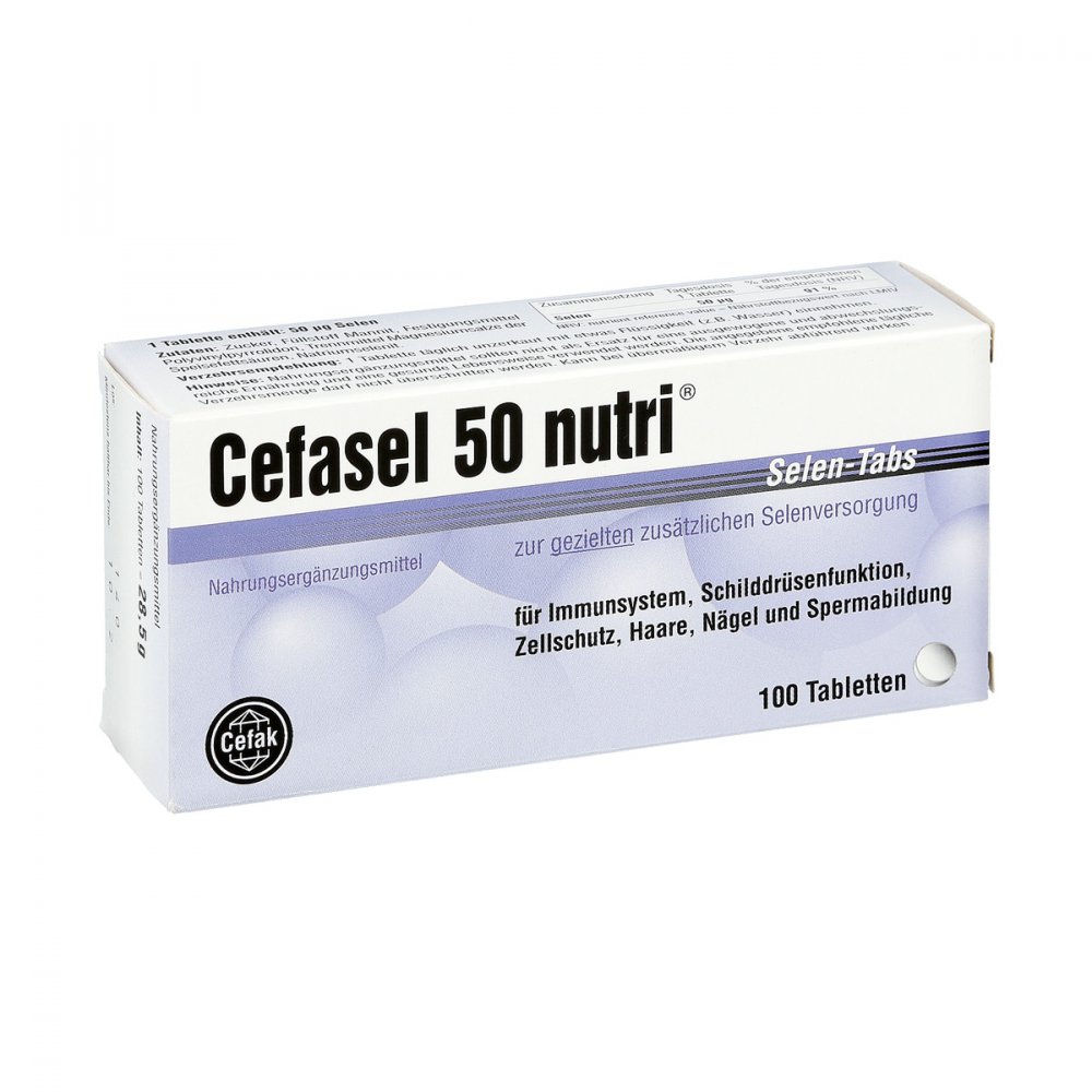 Cefasel 50 nutri Selen Tabs Tabletten 100 stk online kaufen