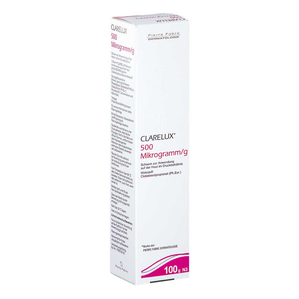 Clarelux 500 Μg/g Schaum Z.anwendung A.d.haut 100 g