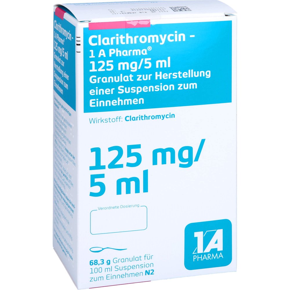 Clarithromycin-1A Pharma 125mg/5ml 100 ml online kaufen