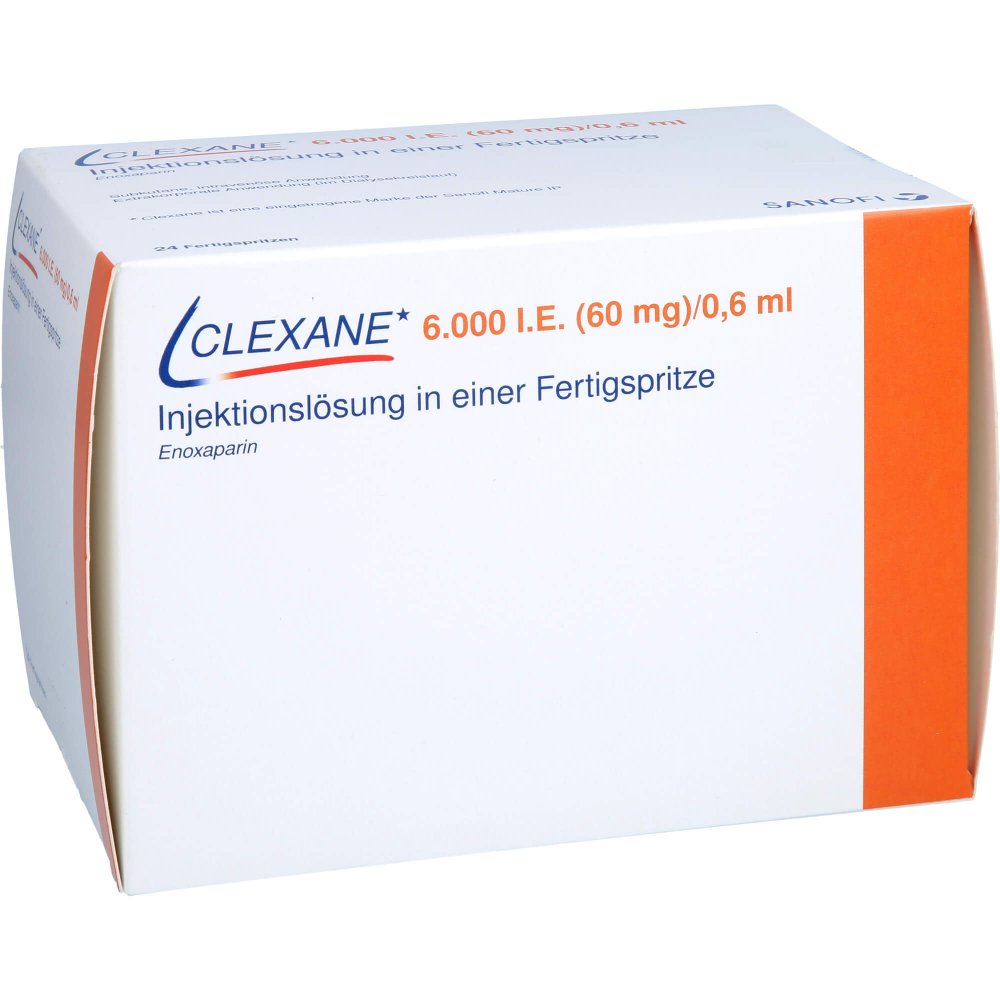 Clexane 6.000 I.e. 60mg/0,6ml Ilo i.e.Fertigspr. 24 stk